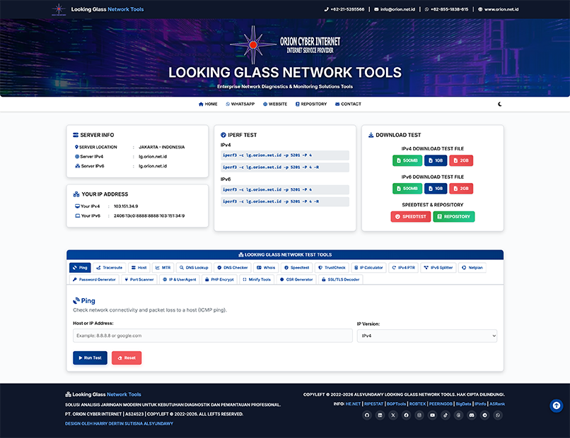 LOOKING GLASS NETWORK TOOLS — Looking Glass | Advanced Network ...